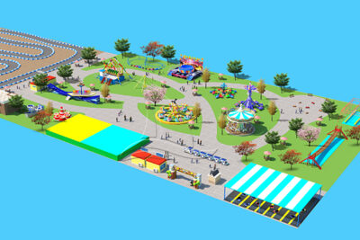 How to build amusement park in 500 square meter area | Park Ride